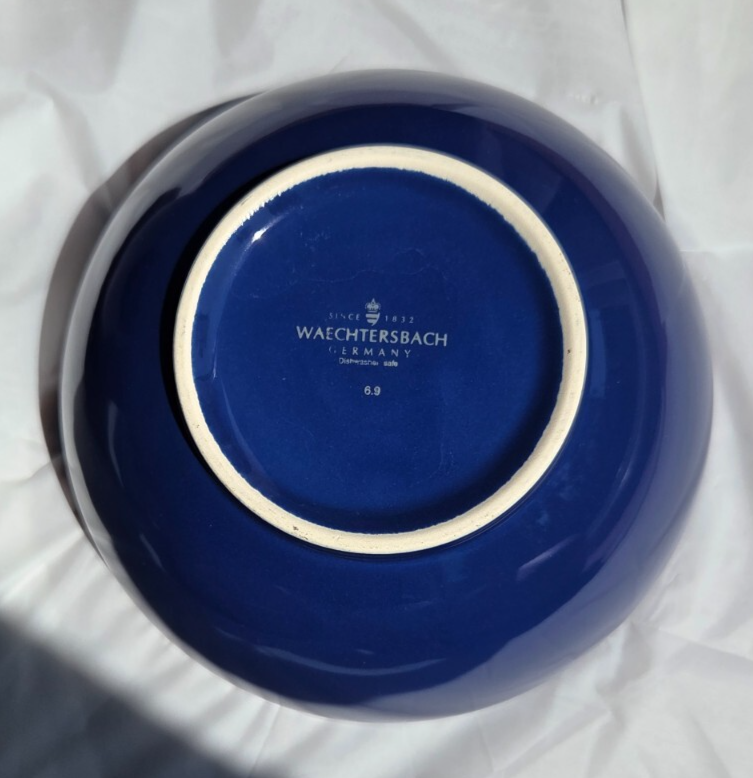 Waechtersbach Germany Fun Factory Royal Blue Set of 2 Bowls 11.9 & 6.9 ...