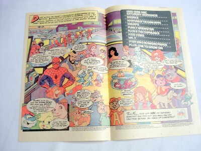 1985 NBC Saturday Morning Cartoons Ad Smurfs, Spider-Man, Snorks, Gummi ...