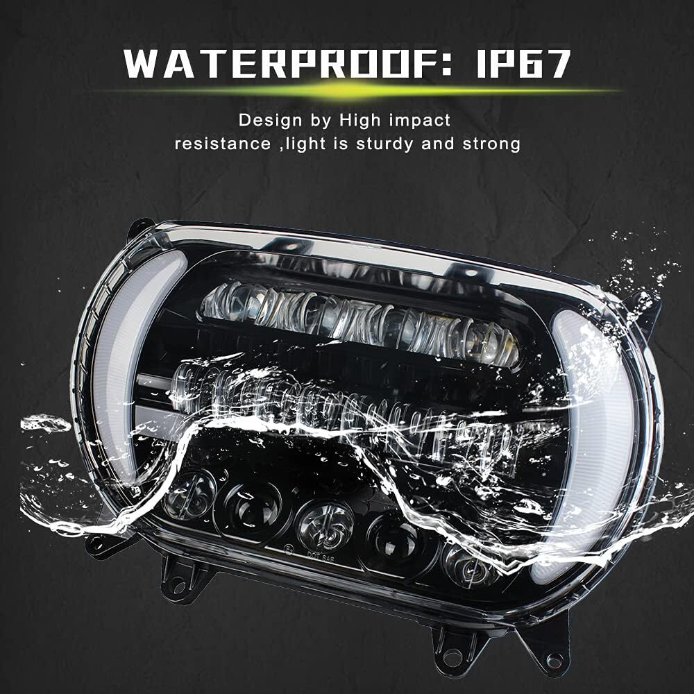 LED Headlight DRL Running Light High Low Beam For Harley Road Glide ...