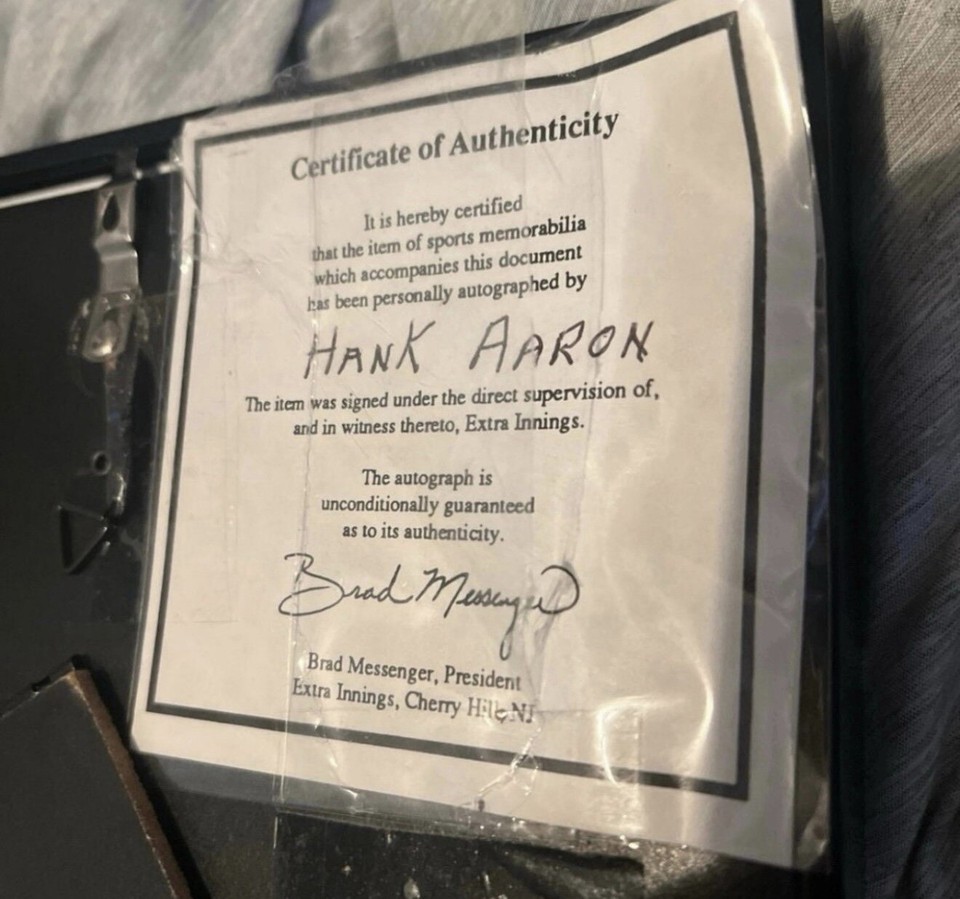 hank aaron autograph photo | eBay