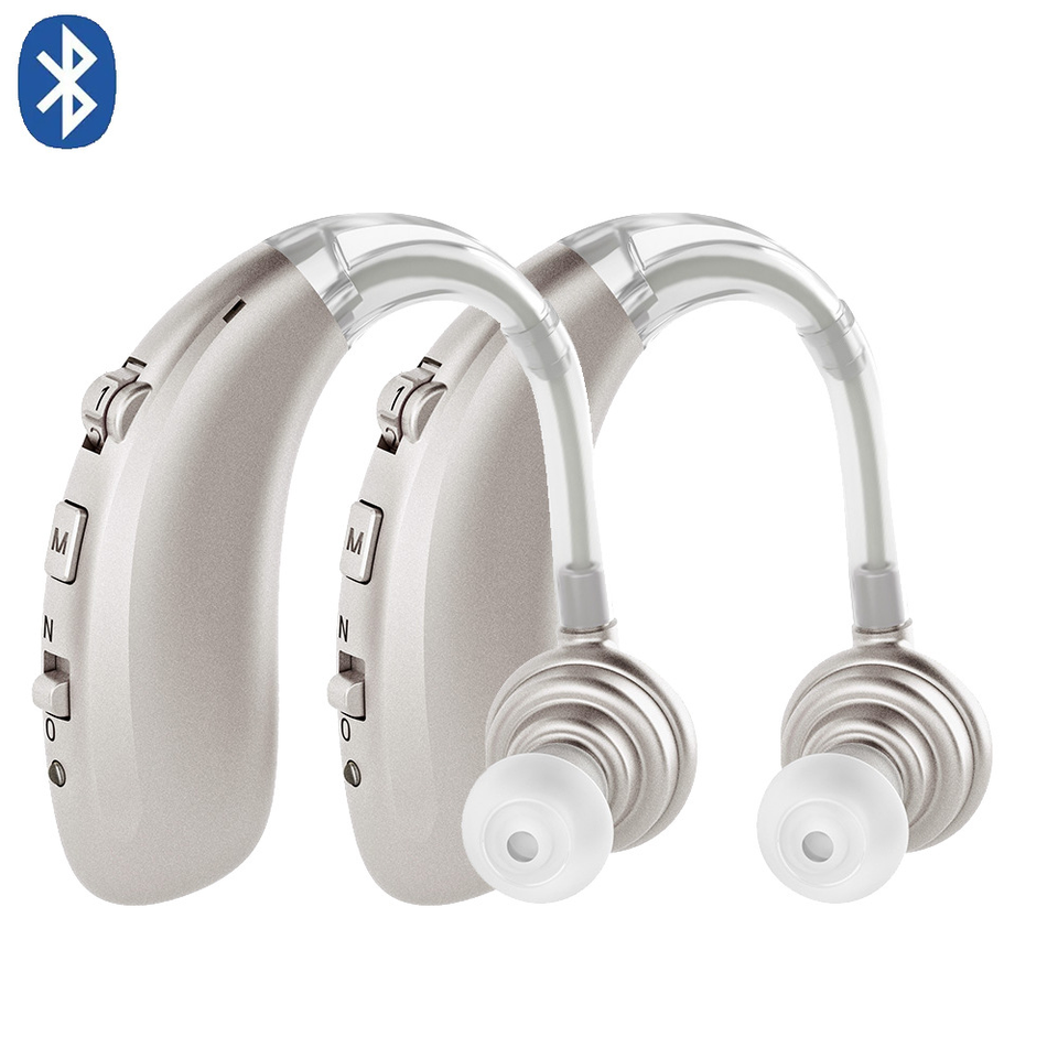 NEW Bluetooth Digital Hearing Aid Ear Behind Kit BTE Sound Voice ...