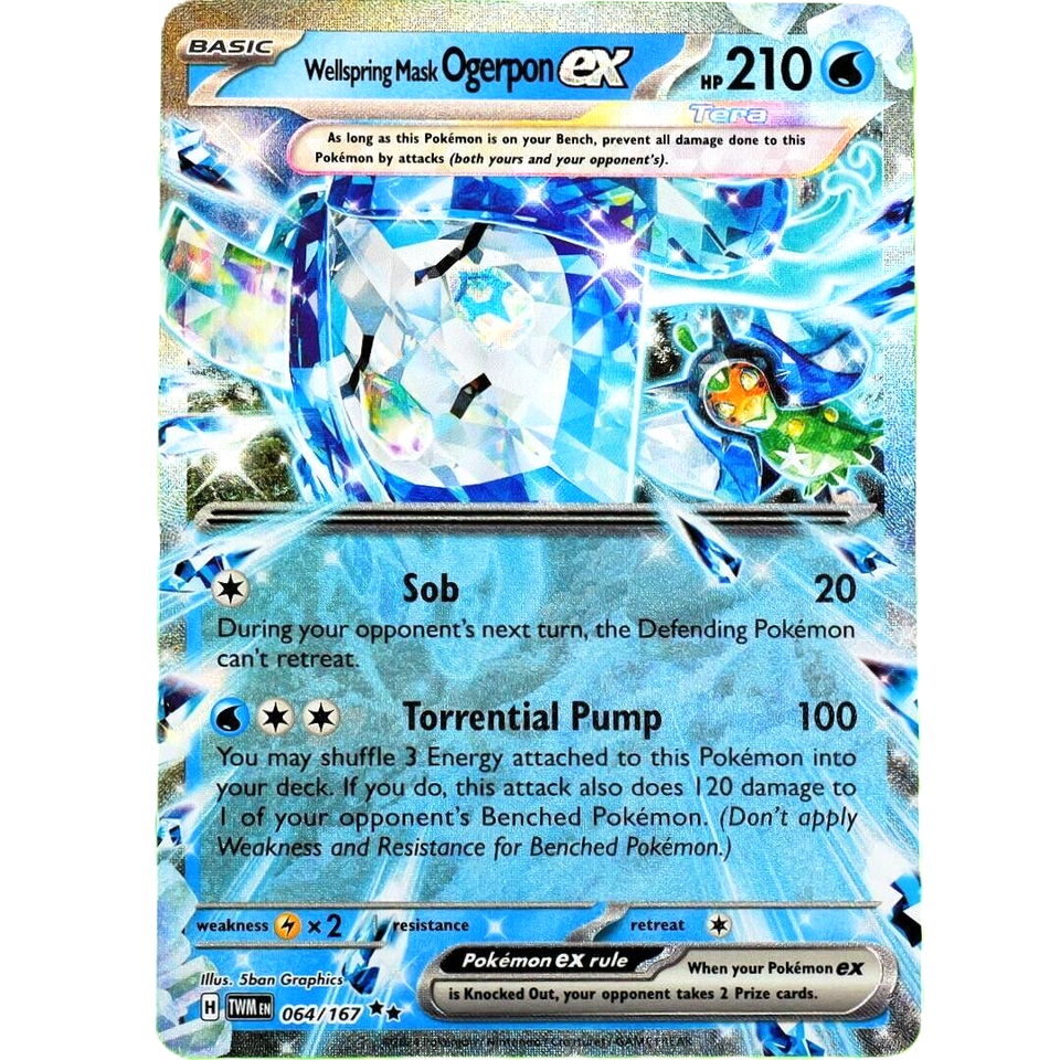 Wellspring Mask Ogerpon EX - Double Rare - S & V Twilight Masquerade ...
