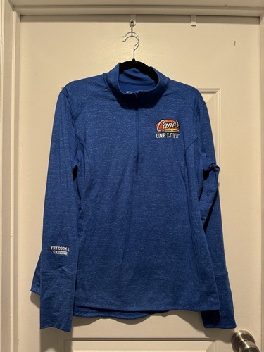 Raising Canes Sportek Sport-Wick Stretch 1/2- Zip Blue XL Womans ...