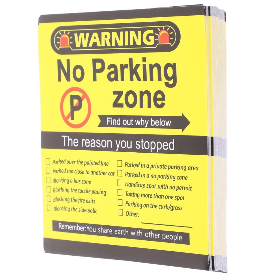 200 Sheets No Label Vehicle No Parking Sticker Adhesive No Parking ...