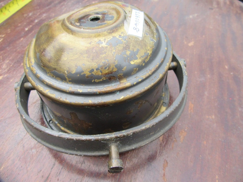 WW2 ERA BRASS SHIPS MARINE COMPASS GIMBAL MOUNTED | eBay