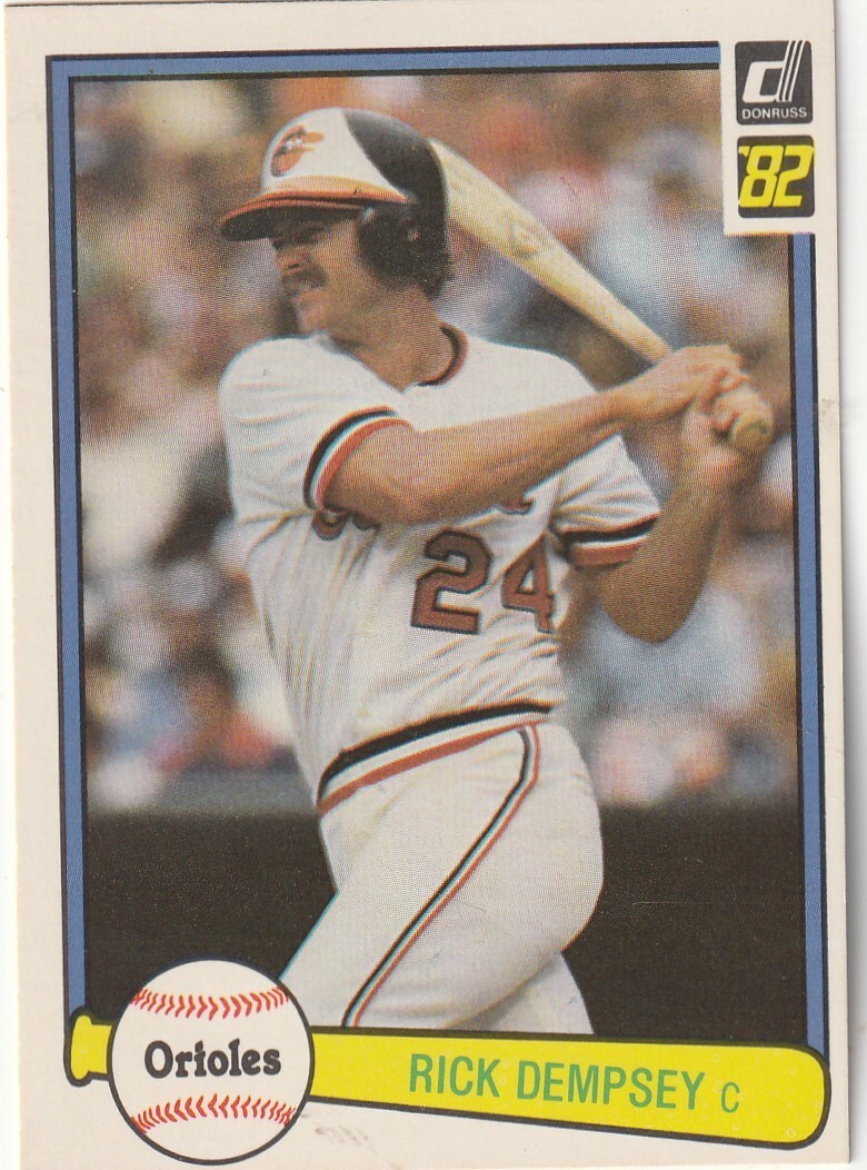 FREE SHIPPING-MINT-1982 Donruss Rick Dempsey #77 ORIOLES PLUS BONUS ...