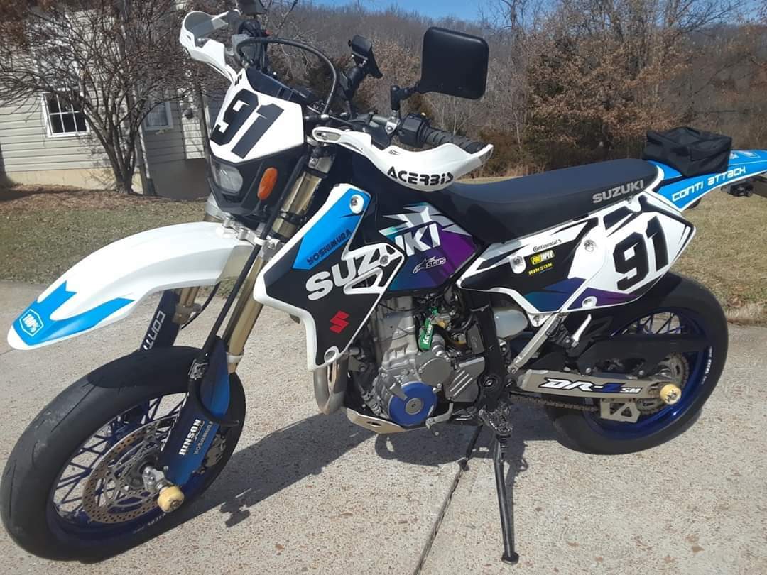 Graphics Kit For Suzuki DRZ400SM DRZ 400 SM S E Division Purple 16 mil ...