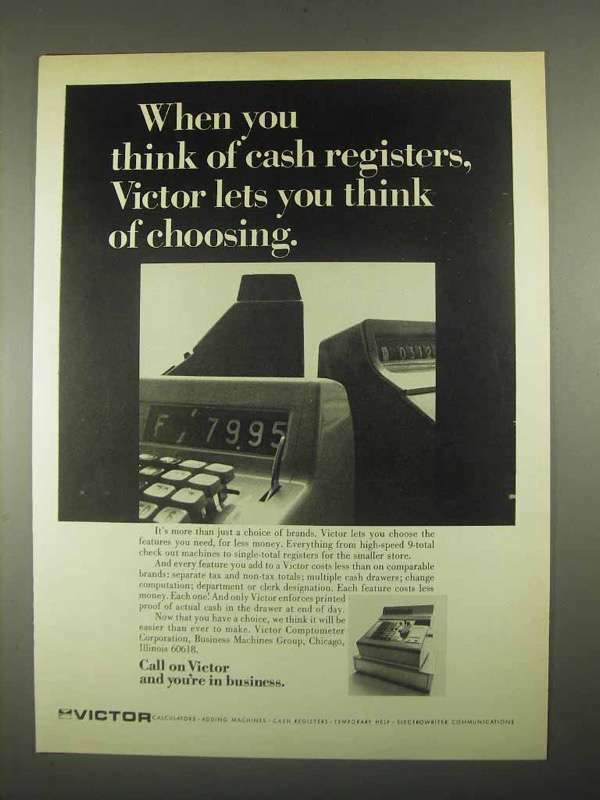 1967 Victor Comptometer Corporation Ad - Cash Registers | eBay