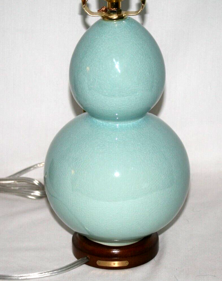 Ralph Lauren Light Green Porcelain Gourd 20" Table Lamp and Shade New ...