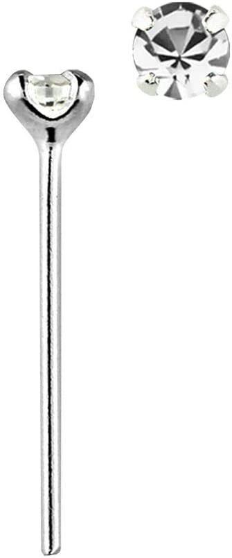 Box 20 Pieces of 925 Sterling Silver Bend Nose Stud 22g with 18k Gold ...