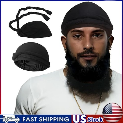Men′s Halo Turban Satin Silk Lined Elastic Men Turban Head Wrap ...