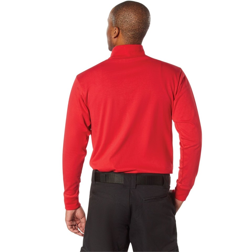 Rothco Turtleneck Warm High Collar Neck Uniform Long Sleeve Mock Shirt ...