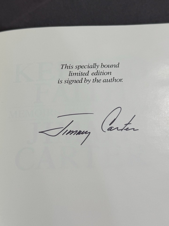 PRESIDENT JIMMY CARTER Full Signature Keeping Faith LIMITED EDITION ...