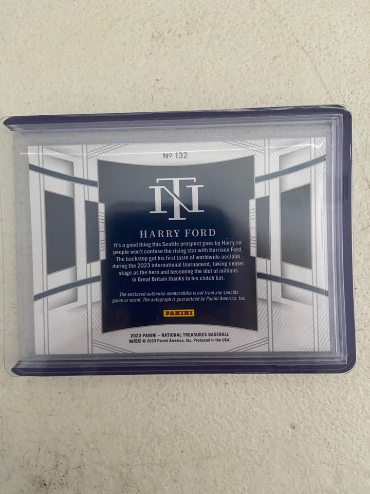 2023 Panini National Treasures Harry Ford Prospect Patch Auto 1/1 JUST ...
