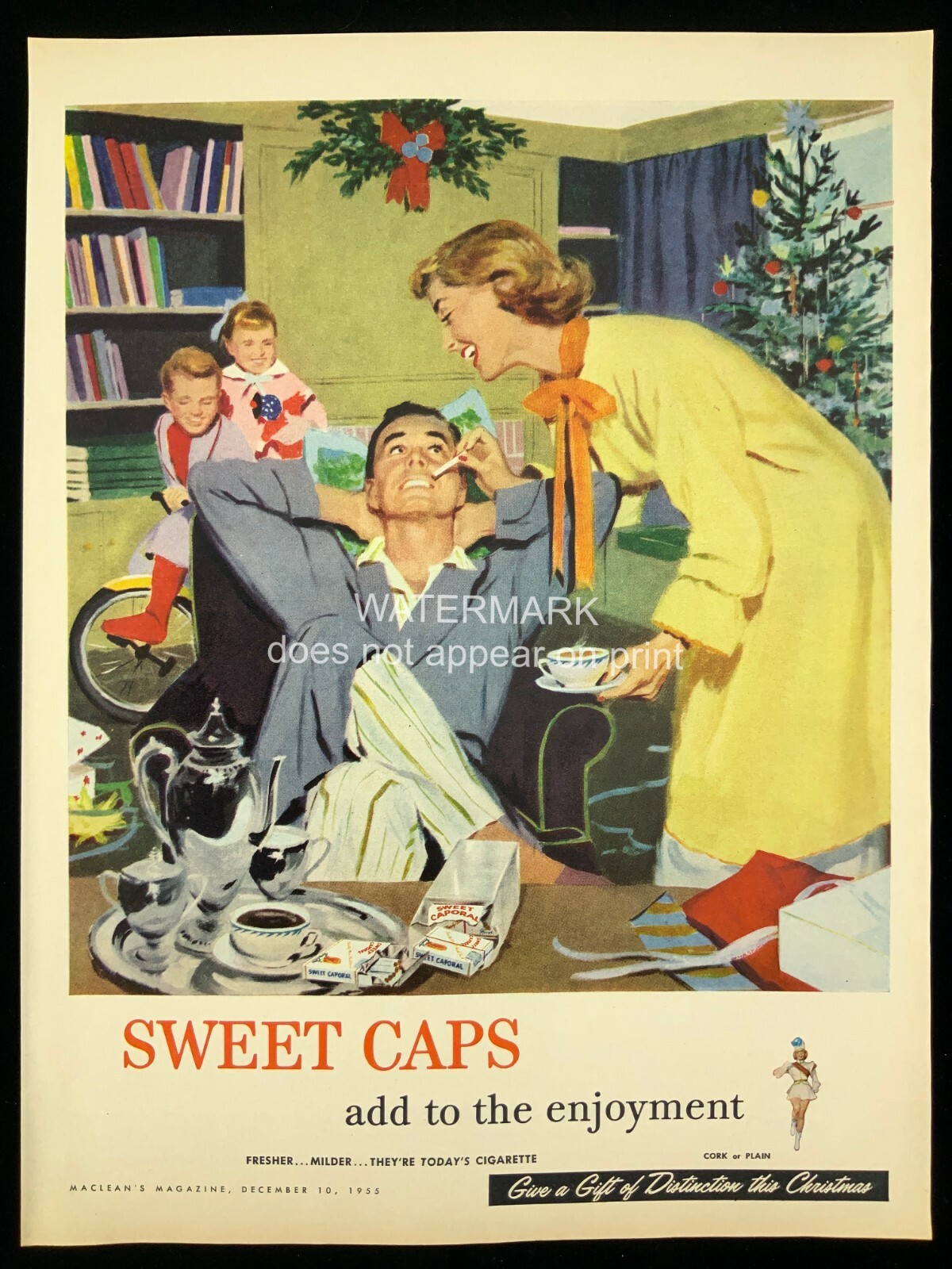 1955 Sweet Caporal Cigarettes Sweet Caps Print Advertising 341A | eBay