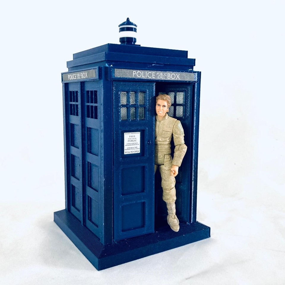 Custom 3D printed Police Box for 3.75 Inch (1:18) Figure Diorama | eBay