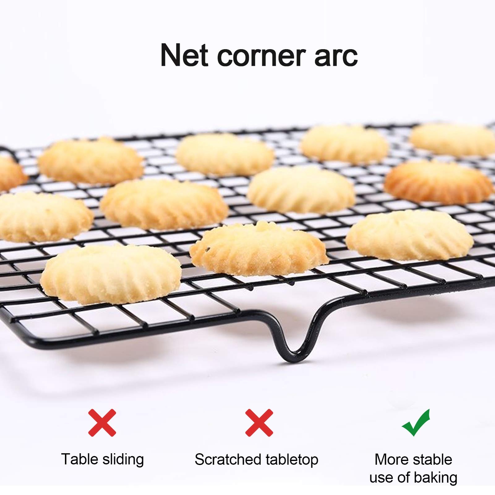 2pcs Metal Kitchen Baking Cooling Rack Square Wire Cooling Rack For ...