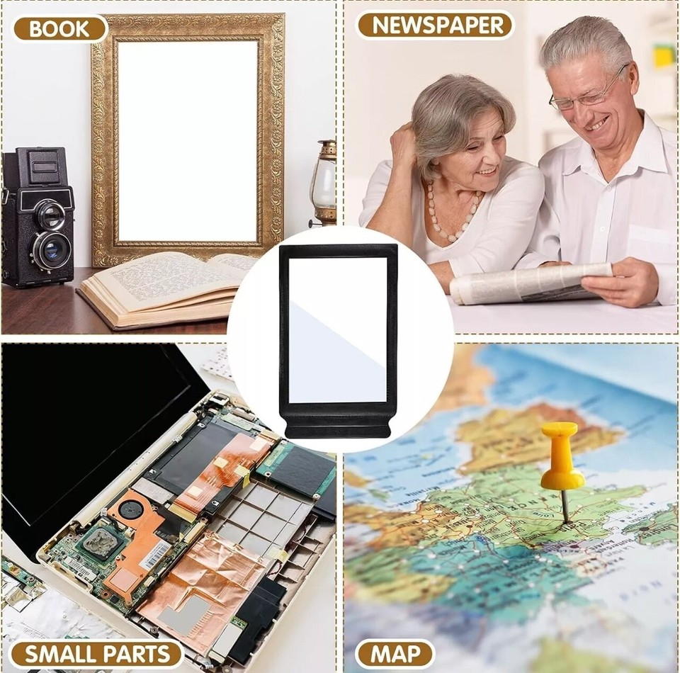 DELUXE A4 FULL PAGE MAGNIFYING SHEET LARGE MAGNIFYING GLASS READING ...