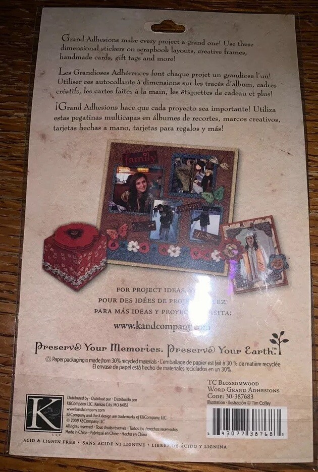 K&Company Tim Coffey DieCut Card stock Flower Butterfly Bird Scrapbook ...