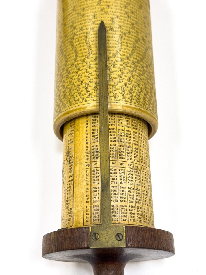 CYLINDRICAL CALCULATING SLIDE RULE DESIGNED BY GEORGE FULLER, CIRCA ...