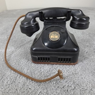 Vintage Leich Electric Non-Dial Bakelite Desk Phone in Black Decor ...