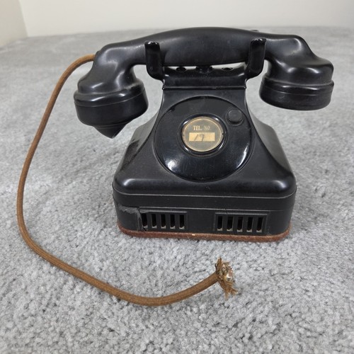 Vintage Leich Electric Non-Dial Bakelite Desk Phone in Black Decor ...
