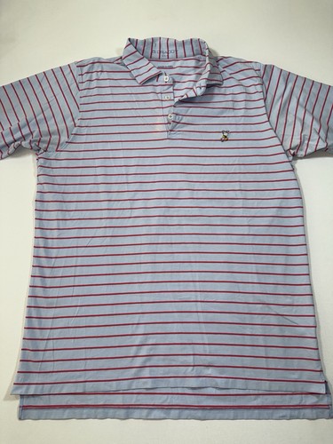 Winged Foot Golf Club Polo Shirt Mens Large Blue Striped B Draddy Sport ...