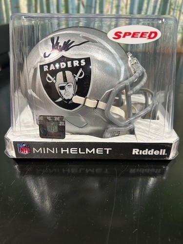 Marcus Allen Los Angeles Raiders Autographed Riddell Speed Mini Helmet ...
