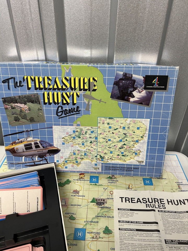 Vintage Channel 4 Paul Lamond Treasure Hunt Board Game Complete. 1989 ...