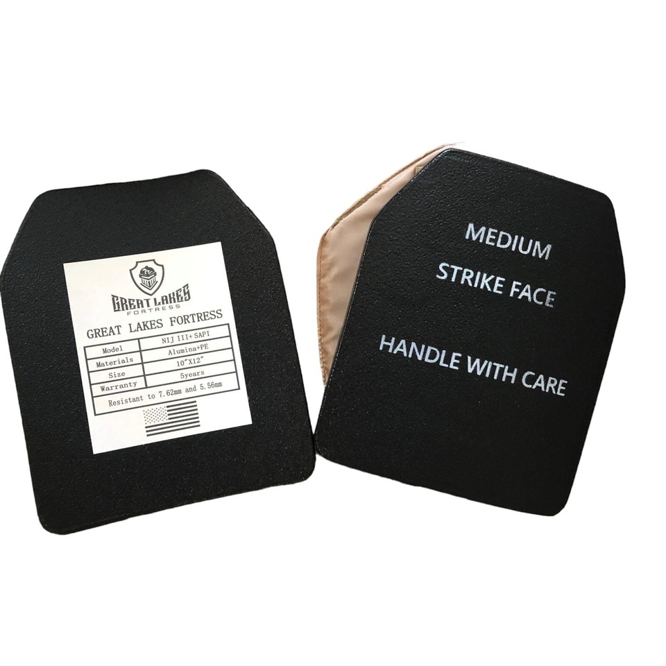 Level 3+ ceramic ballistic plates body armor bullet proof 10x12 ...