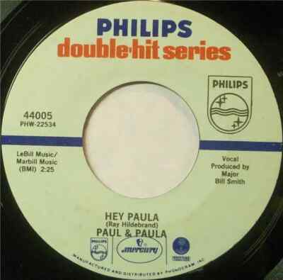 Paul & Paula Hey Paula / Something Old, Something New Vinyl Single ...