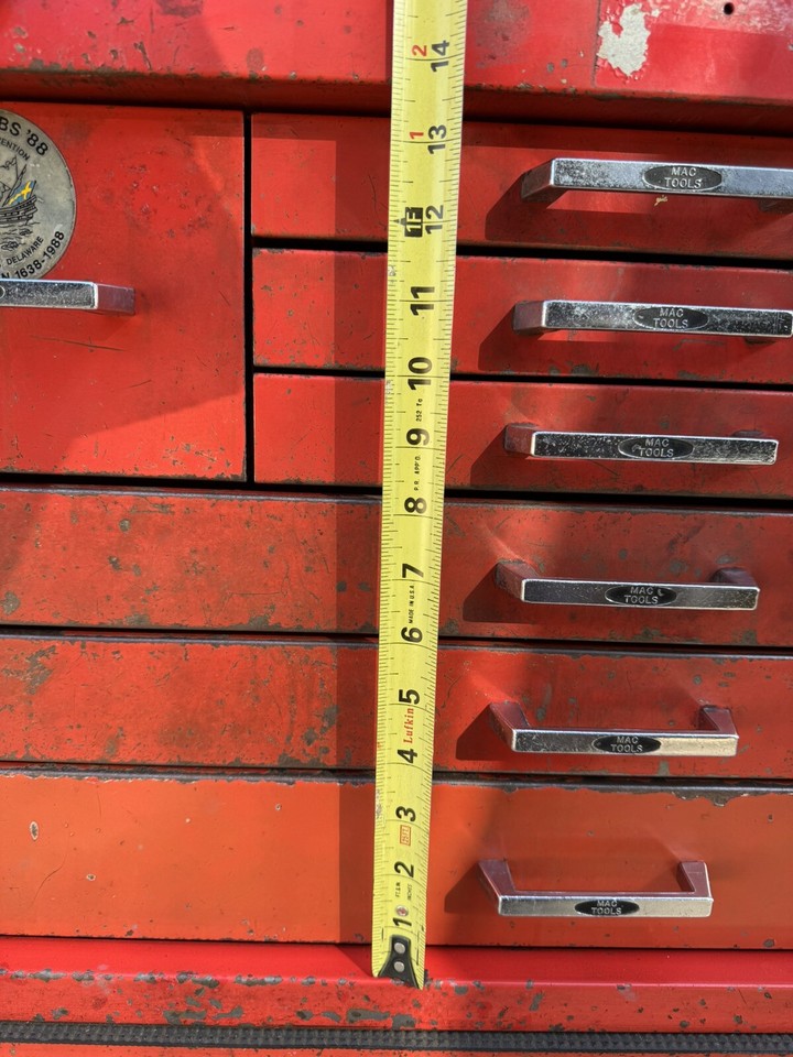 🔴 Vintage MAC Tools 10 Draw Top Box and 3 Drawer Mid Tool Box | eBay