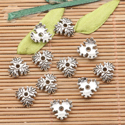80pcs tibetan silver color 3 leaves design bead cap H2200 | eBay