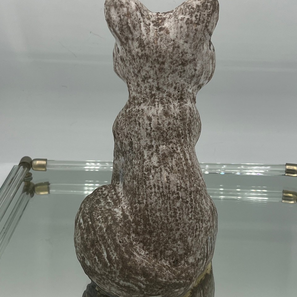 New McCarty Pottery handmade ceramic Fox Figurine Nutmeg Speckled Brown ...