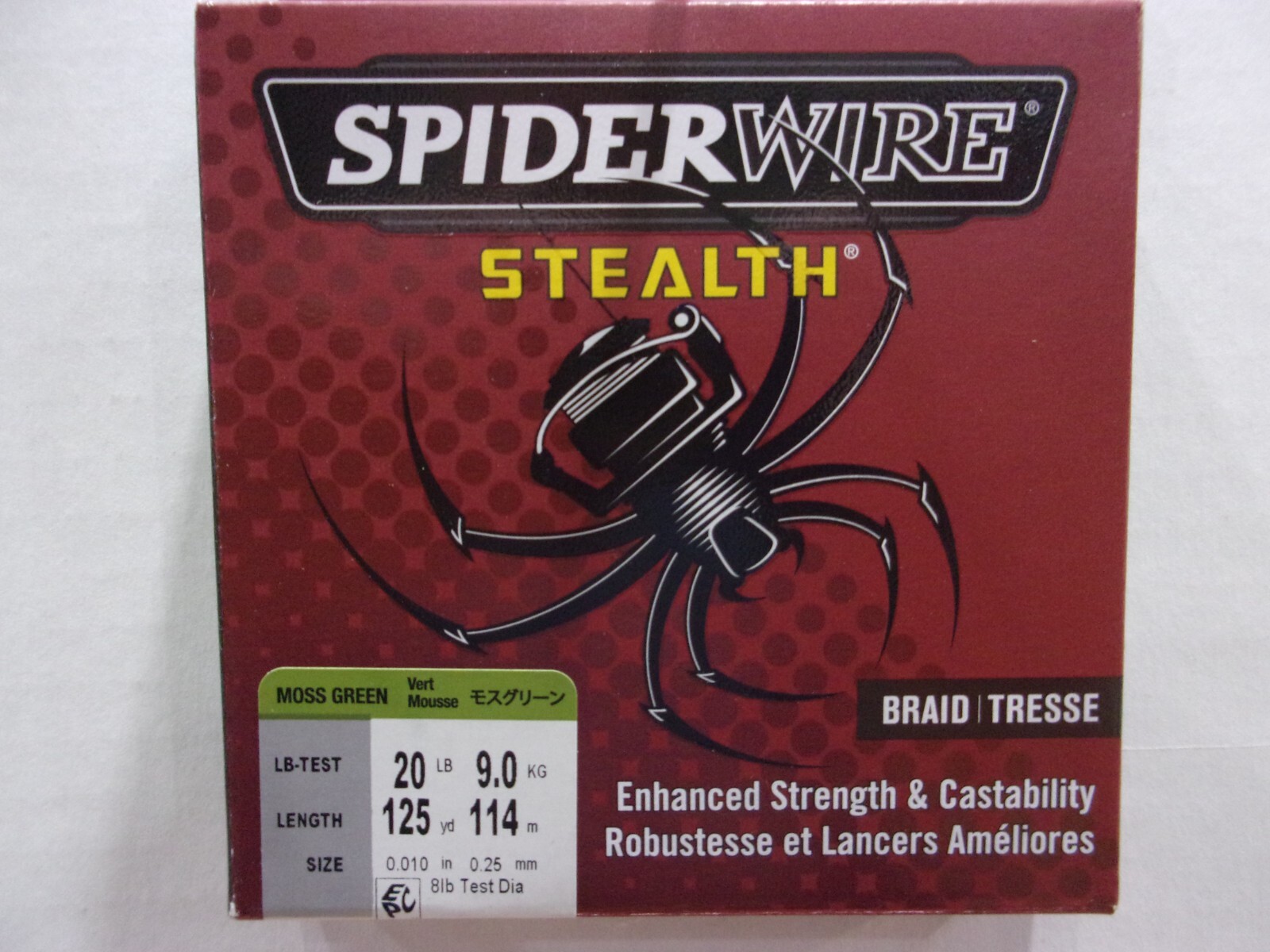 Spiderwire STEALTH fishing line 125 yards Moss Green Choose your line ...