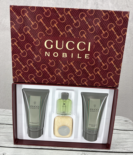 Gucci NOBILE Eau de Toilette Shower Gel After shave balm Soap Vintage 4 ...