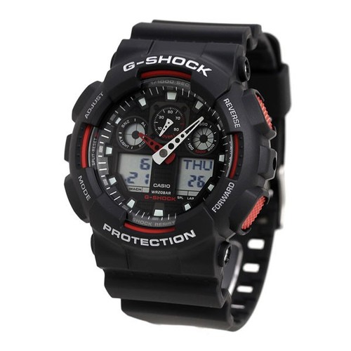 CASIO G-SHOCK GA-100-1A4DR Black Analog-Digital Resin Men's Watch New ...