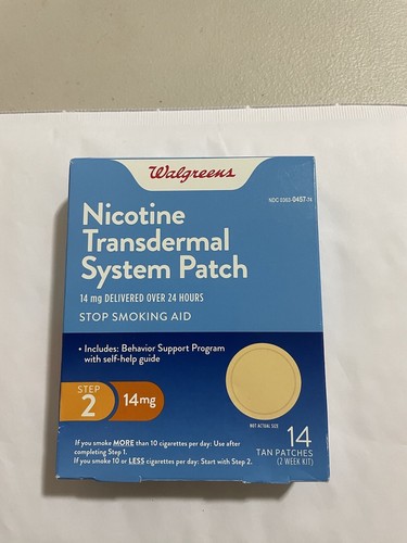 Walgreens Nicotine Transdermal System Patch 14ct Step 2 14mg EXP June/ 2024 | eBay