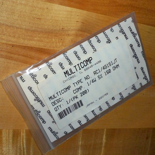 Pack of 200 Multicomp 1/4W 5% 150OHM Resistors Type No. RC1/4G151JT | eBay