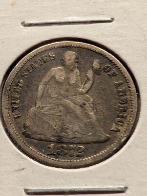 1872 Seated Dime Double Die Reverse | eBay