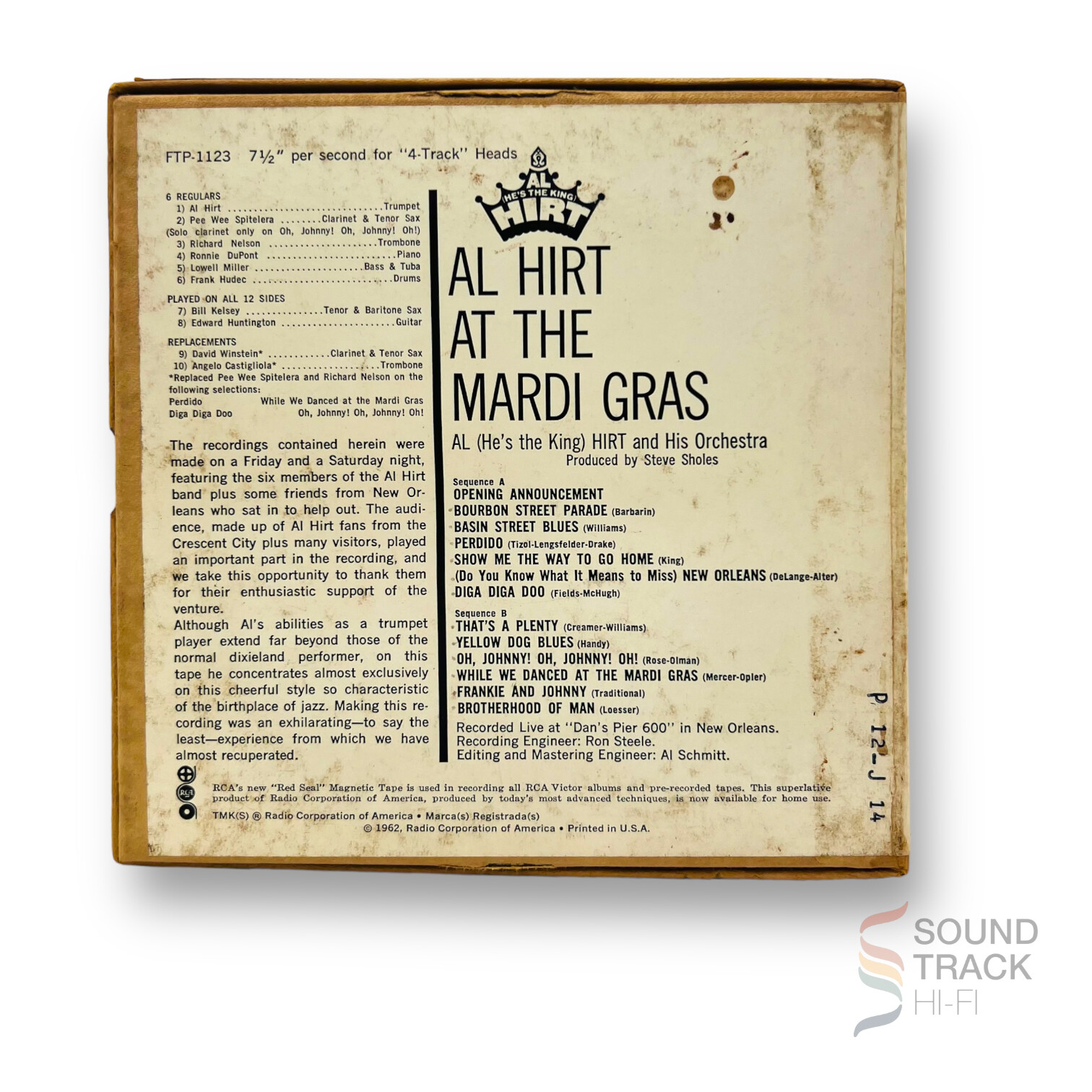 At The Mardi Gras by Al Hirt Reel To Reel Tape 7 1/2 IPS RCA | eBay