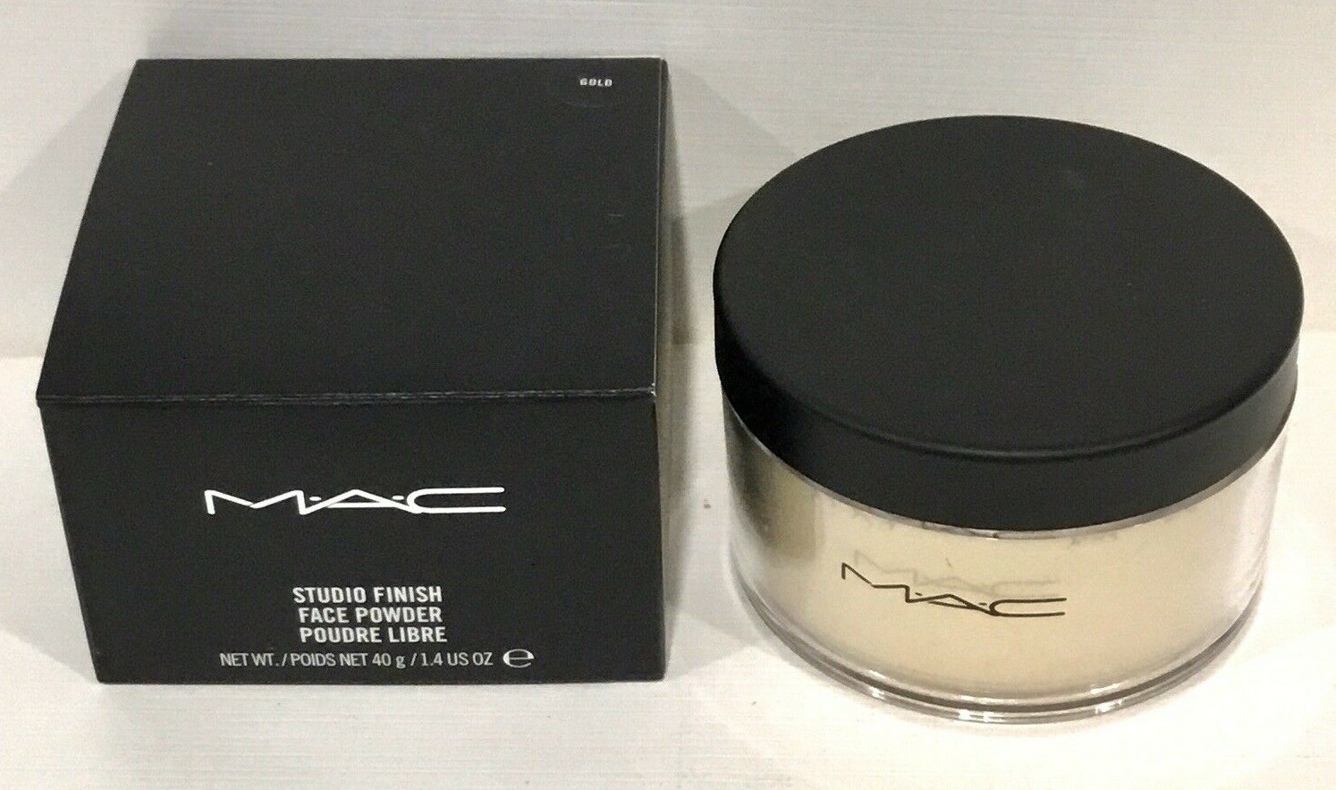 MAC Studio Finish Face Powder GOLD 40g / 1.4oz BRAND NEW SEALED IN BOX ...