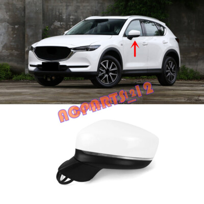 White Left Side Rearview Mirror Assembly （8-Pins）For Mazda CX-5 CX5 ...