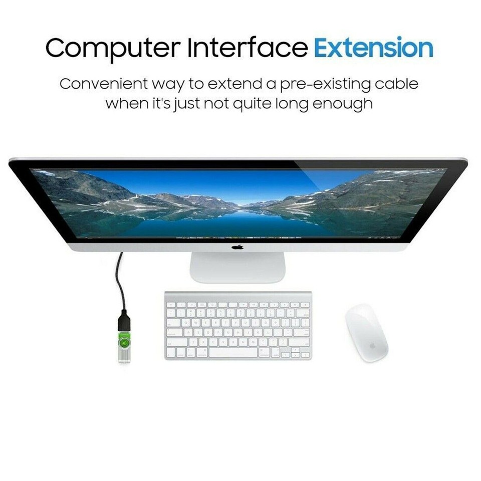 30FT USB 2.0 Extension Extender Cable Cord USB A Male to Female HIGH ...