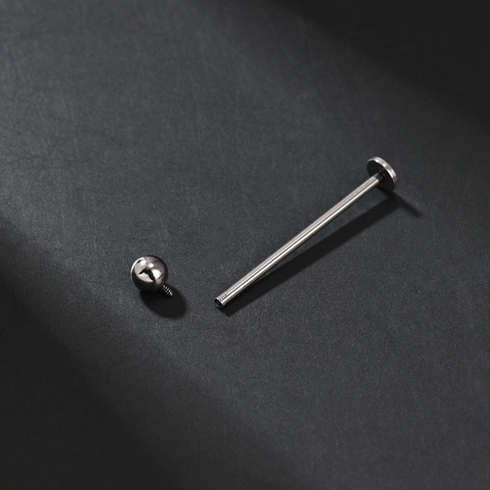 8Pcs/Set Stainless Steel Long Labret Lip Stud Cheek Stud Dimple ...