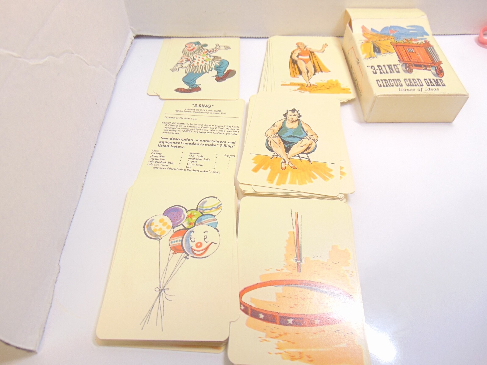 Vintage 3 Ring Circus Card Game House Of Ideas | eBay