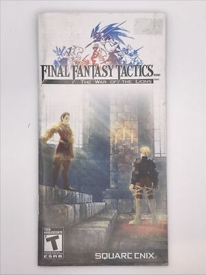 Final Fantasy Tactics (Sony PlayStation portable, psp)~ Instruction ...
