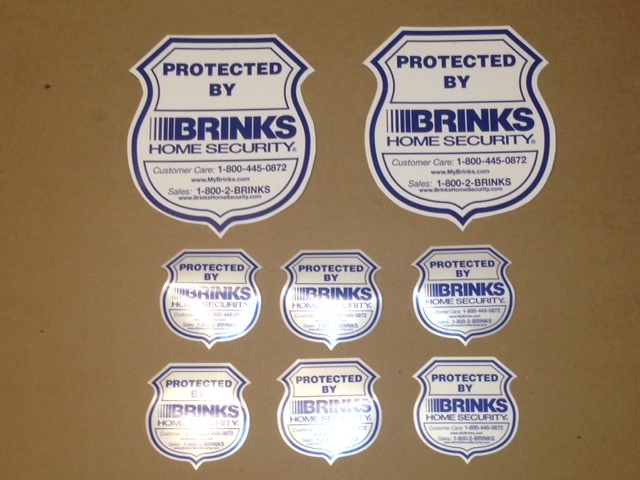 6 - NEW BRINKS Window Decals with 2 LAMINATED BRINKS Signs | eBay