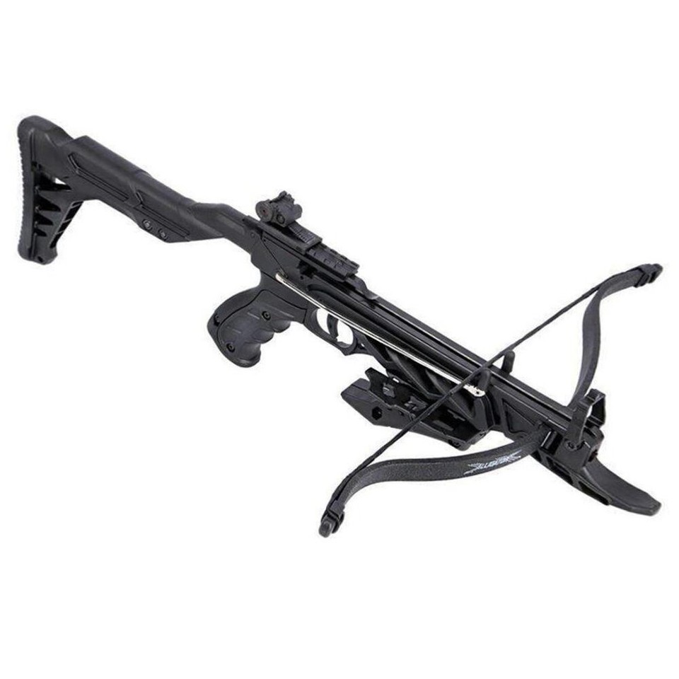 ARCHERY Self Cocking 80LB Black Alligator Pistol Grip CROSSBOW 185 fps ...