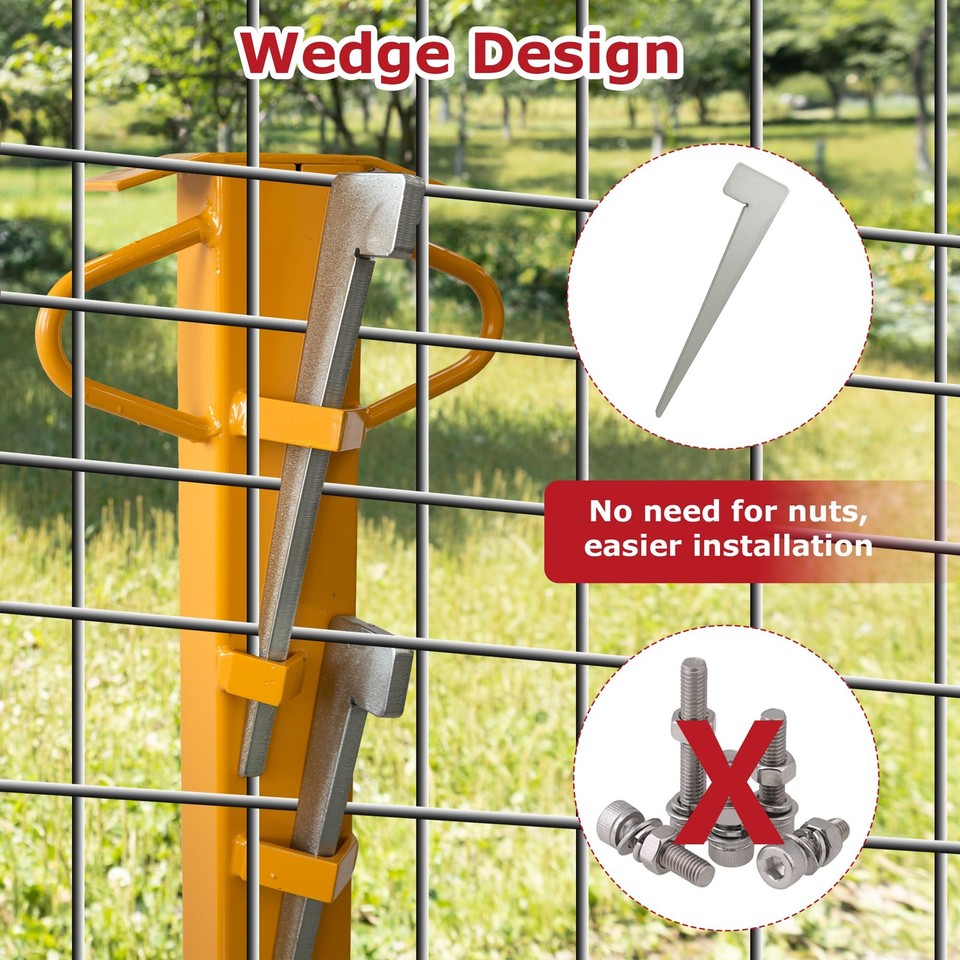 4ft Woven Wire Fence Stretcher Bar, 5 Wedges Heavy-Duty Fence Stretcher ...